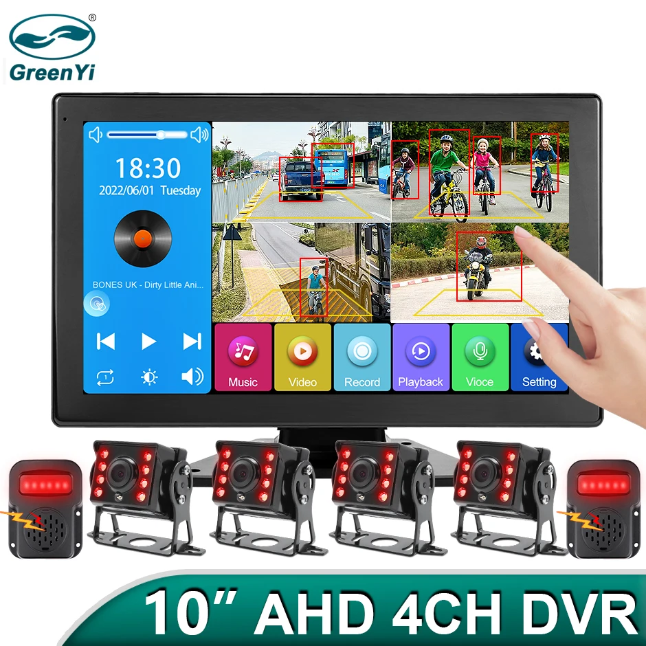 10-1-inch-IPS-Touch-4CH-Split-Screen-Car-MP5-DVR-Recorder-Monitor-With ...