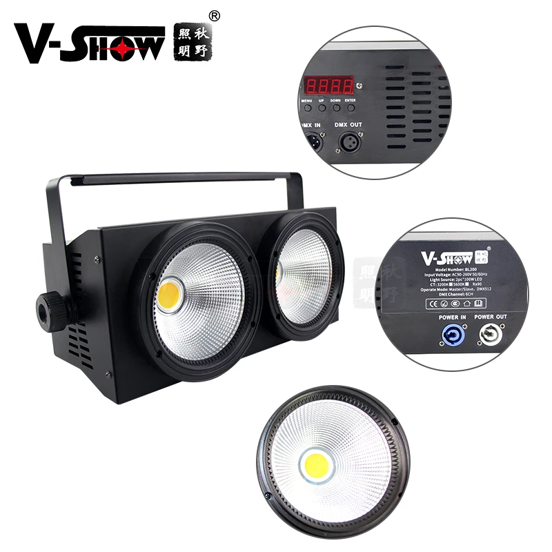 V-Show 200w led Stage Par Stage COB par LED Blinder 2Head Light Warm ...