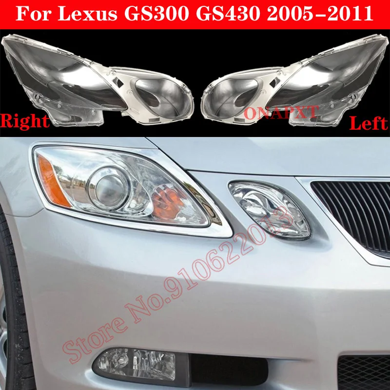 For Lexus GS GS300 GS430 GS450h GS460 2005-2011 Front Headlight Cover ...