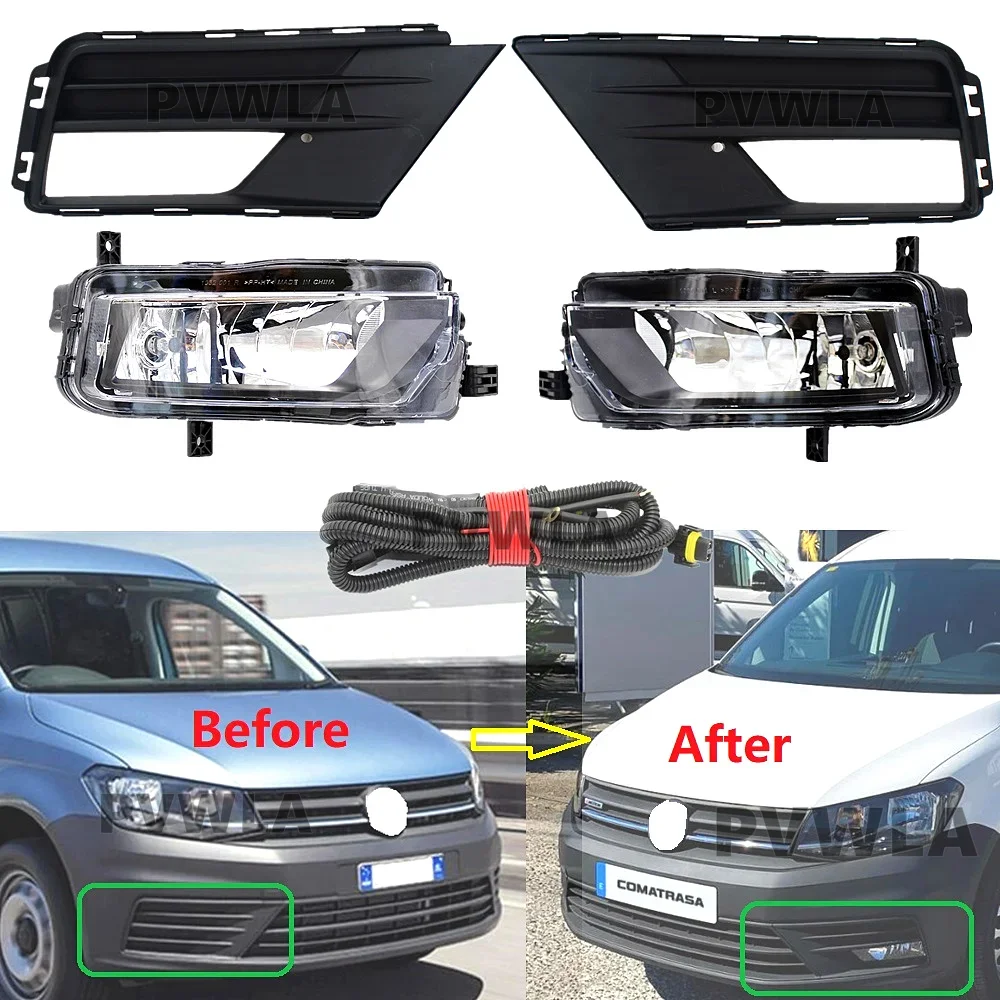 For VW Caddy 2K Facelift Maxi 2016 2017 2018 2019 2020 Front Halogen ...
