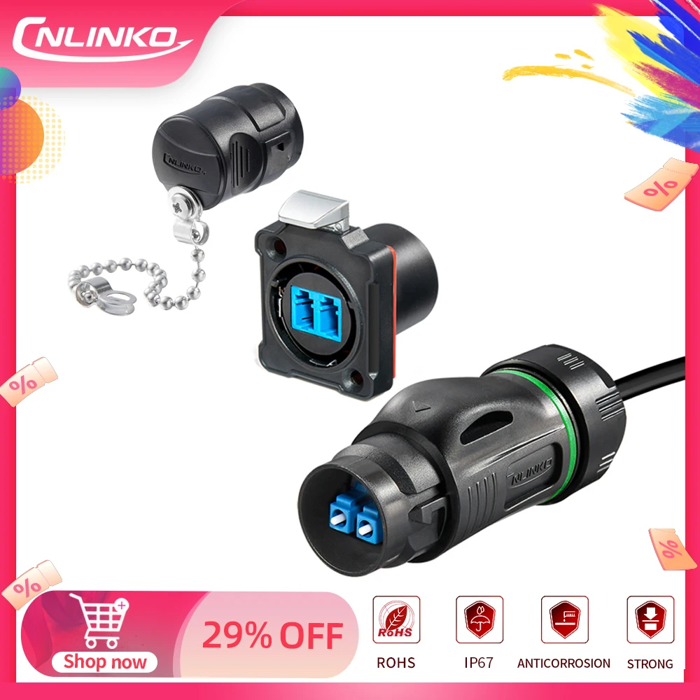 Cnlinko-BD24-Plastic-Waterproof-LC-Fiber-Optic-Connector-Coupler-Single ...