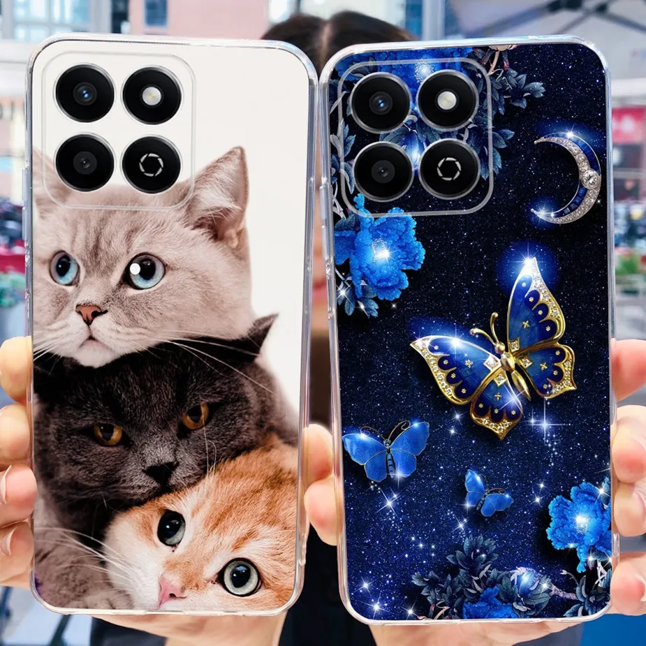 For Honor X7C 5G Case ALT-NX1 Cute Cat Butterfly Painted Cover Soft ...