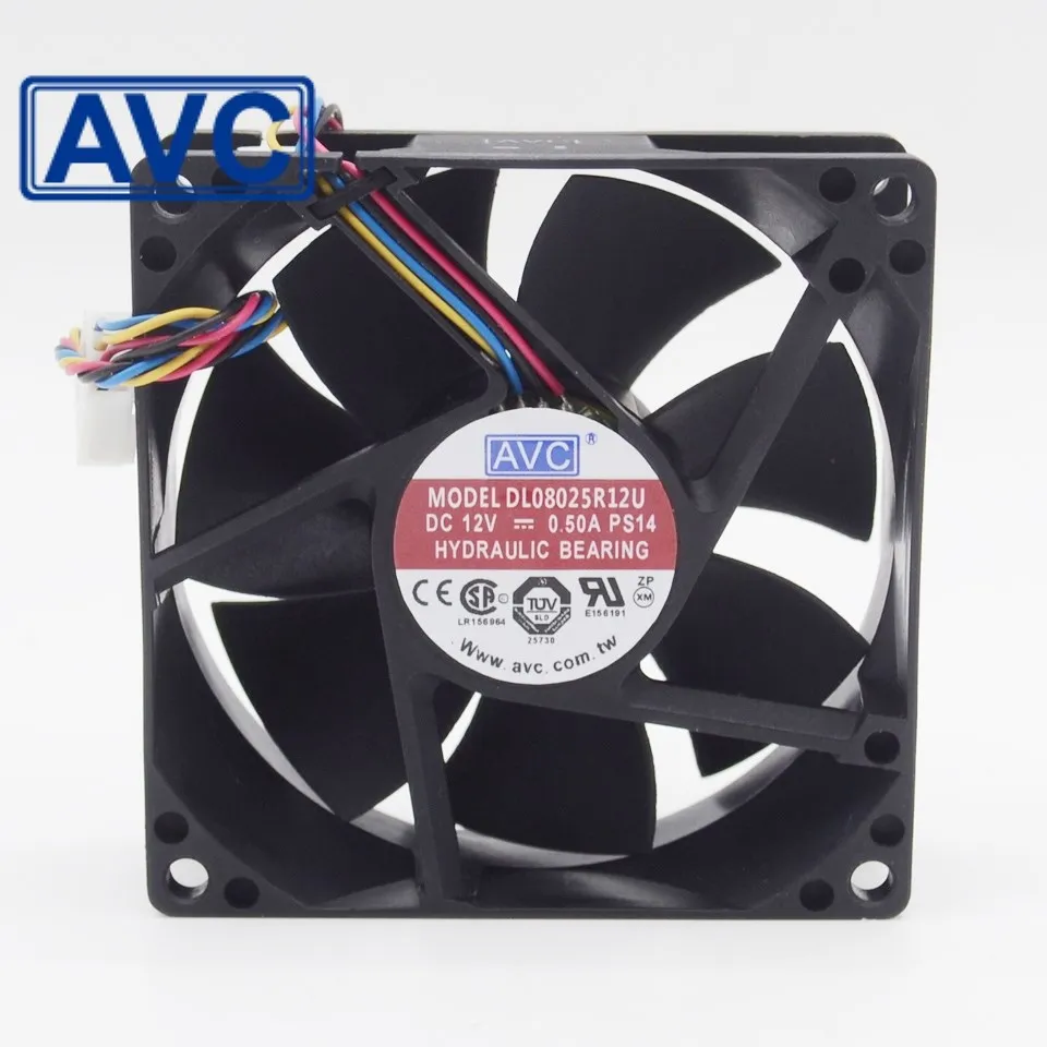 New-8025-8CM-Wind-Capacity-12V-0-5A-DL08025R12U-PWM-Fan-Speed-Control ...