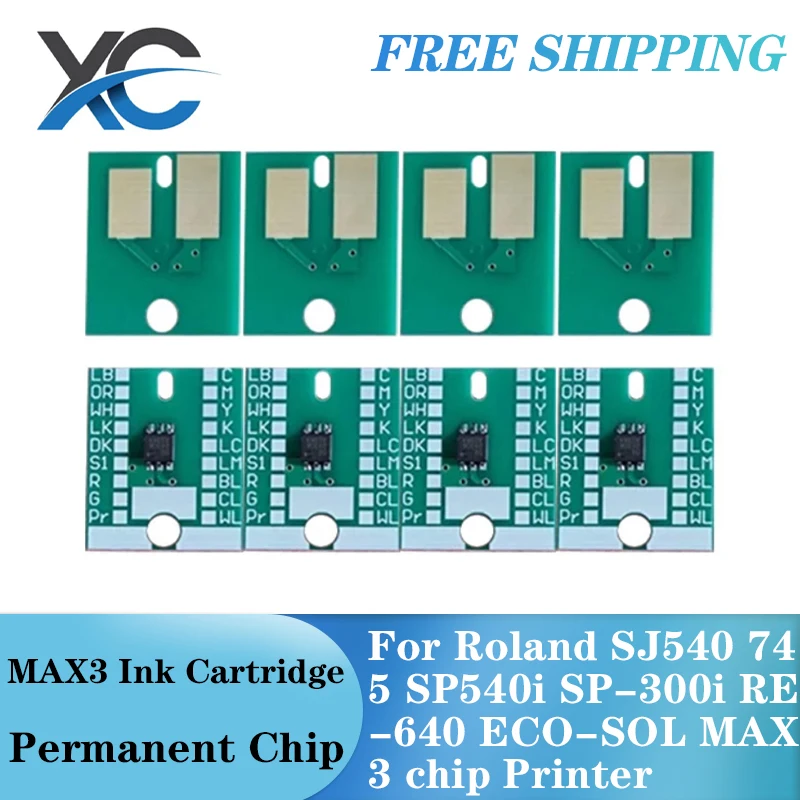 4Color-MAX3-Ink-Cartridge-Permanent-Chip-Compatible-For-Roland-SJ540 ...