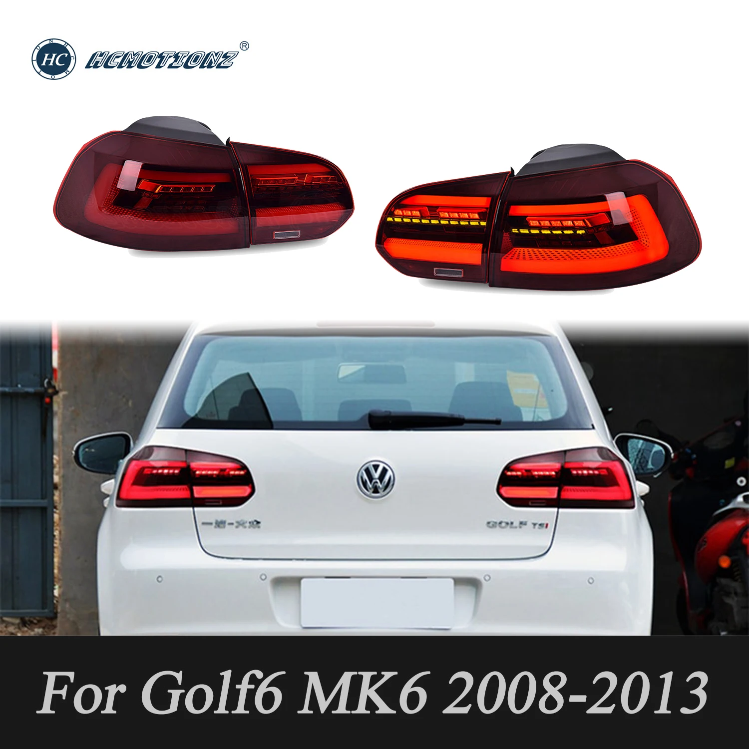 HCMOTIONZ-LED-Tail-Lights-for-Volkswagen-Golf-6-2008-2013-Rear-Lamps ...