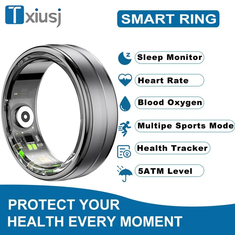 R06-Men-Women-Health-Monitor-Smart-Ring-Multiple-Sport-Modes-IP68-5ATM ...