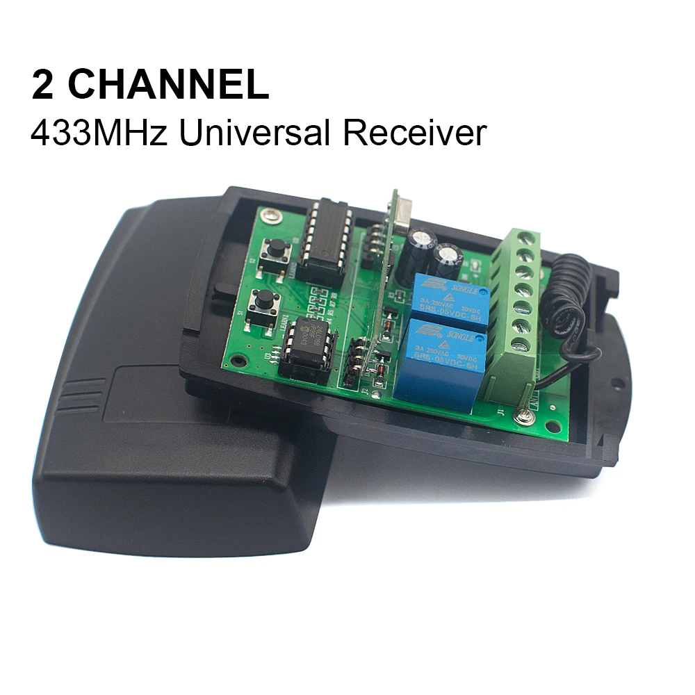 Universal-433mhz-Garage-Door-Receiver-Remote-Control-Fixed-Rolling-Code ...