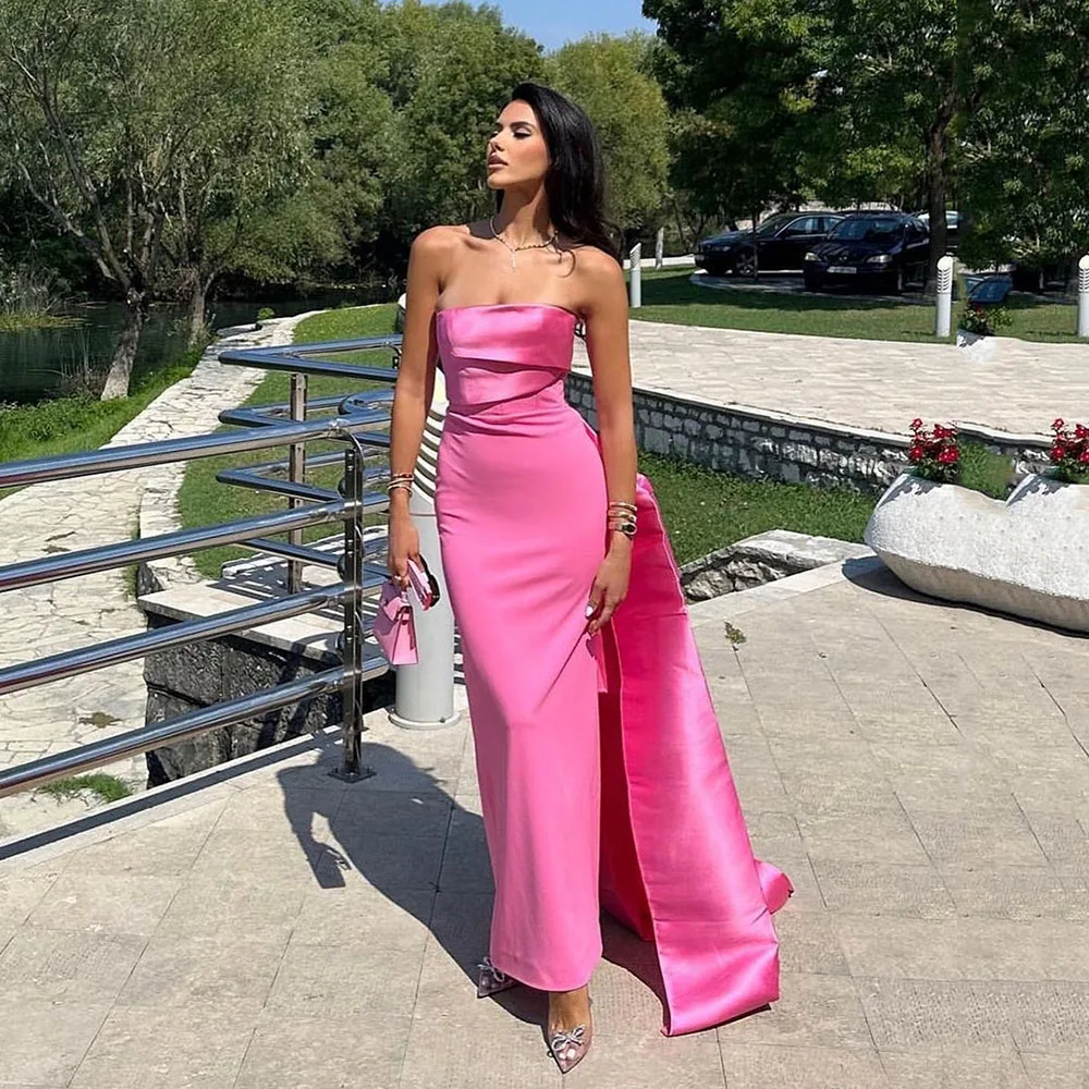 Msikoods-Fuchsia-Evening-Dresses-For-Special-Events-Draped-Strapless ...