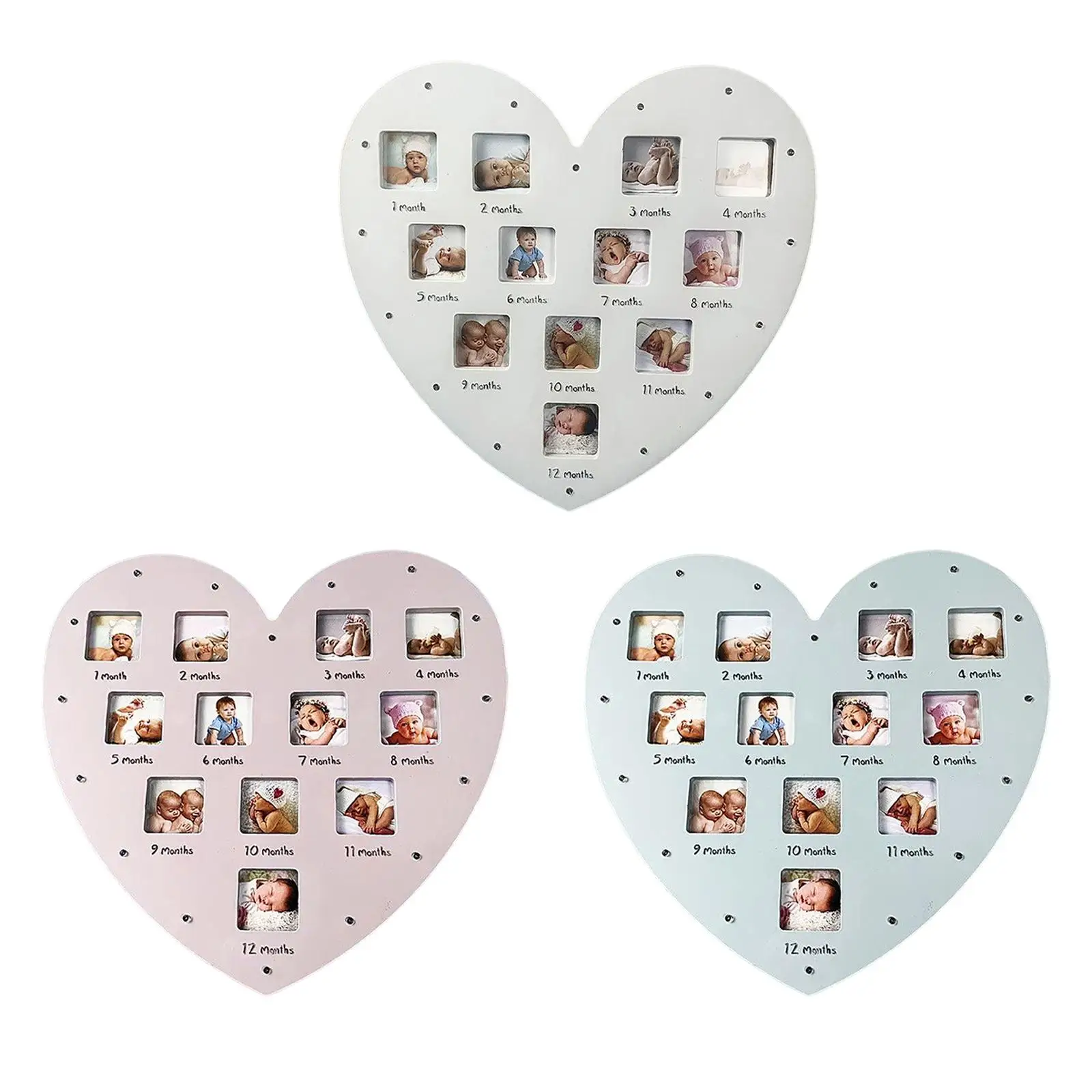 Novelty Baby First Year frames 12 Month Frame Monthly Milestone Photos ...