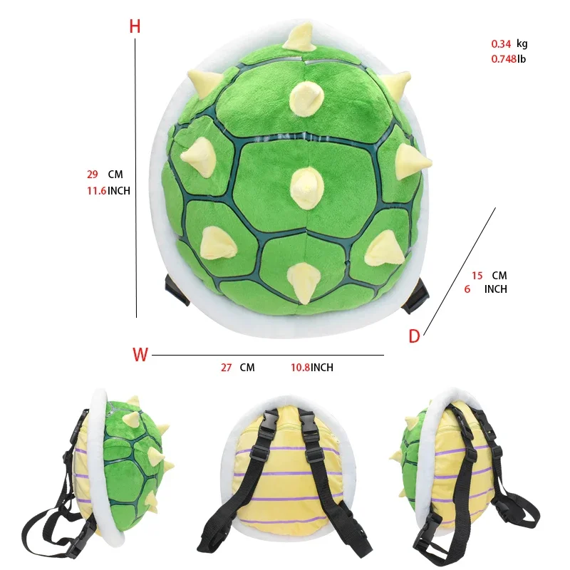 9 Styles Super Mario Plush Backpack Koopa Troopa Bowser Lemmy Yoshi ...