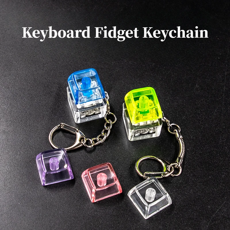 1Pc-Mechanical-Switch-Keychain-Key-Chain-Fidget-Toys-Fingertip-Keyboard ...