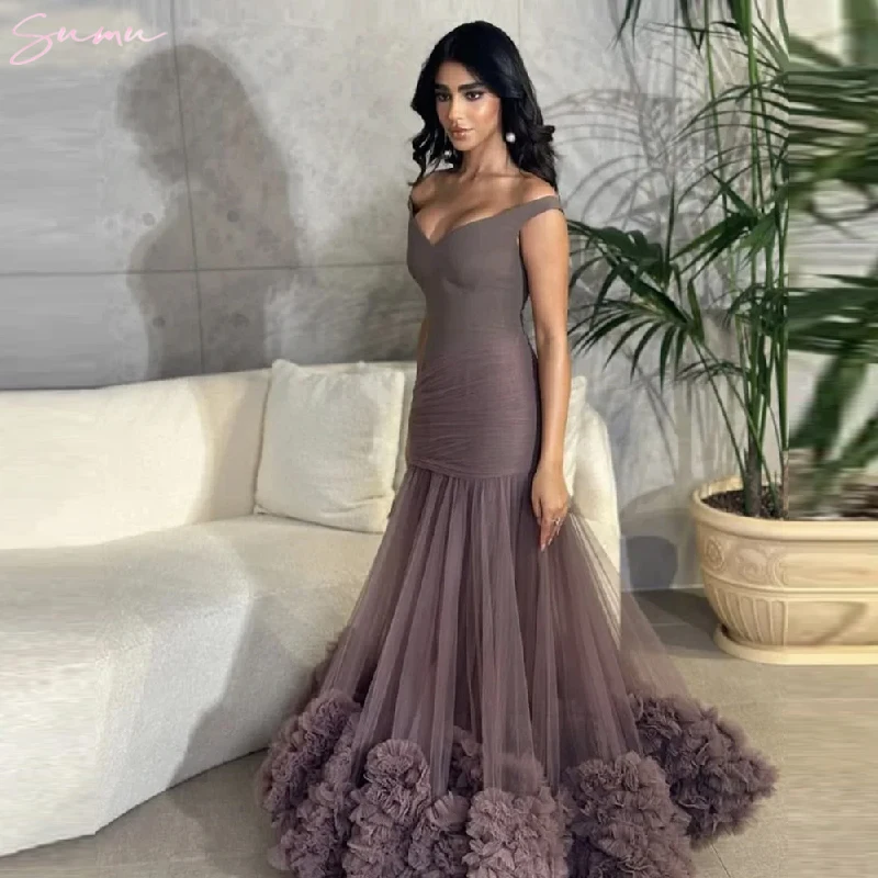 V-Neck Cascading Ruffle Prom Dress Sheath Cascading Ruffle Dresses For ...