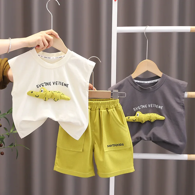 New Toddler Summer Baby Girls Boys Clothes Suit Children Carttoon ...