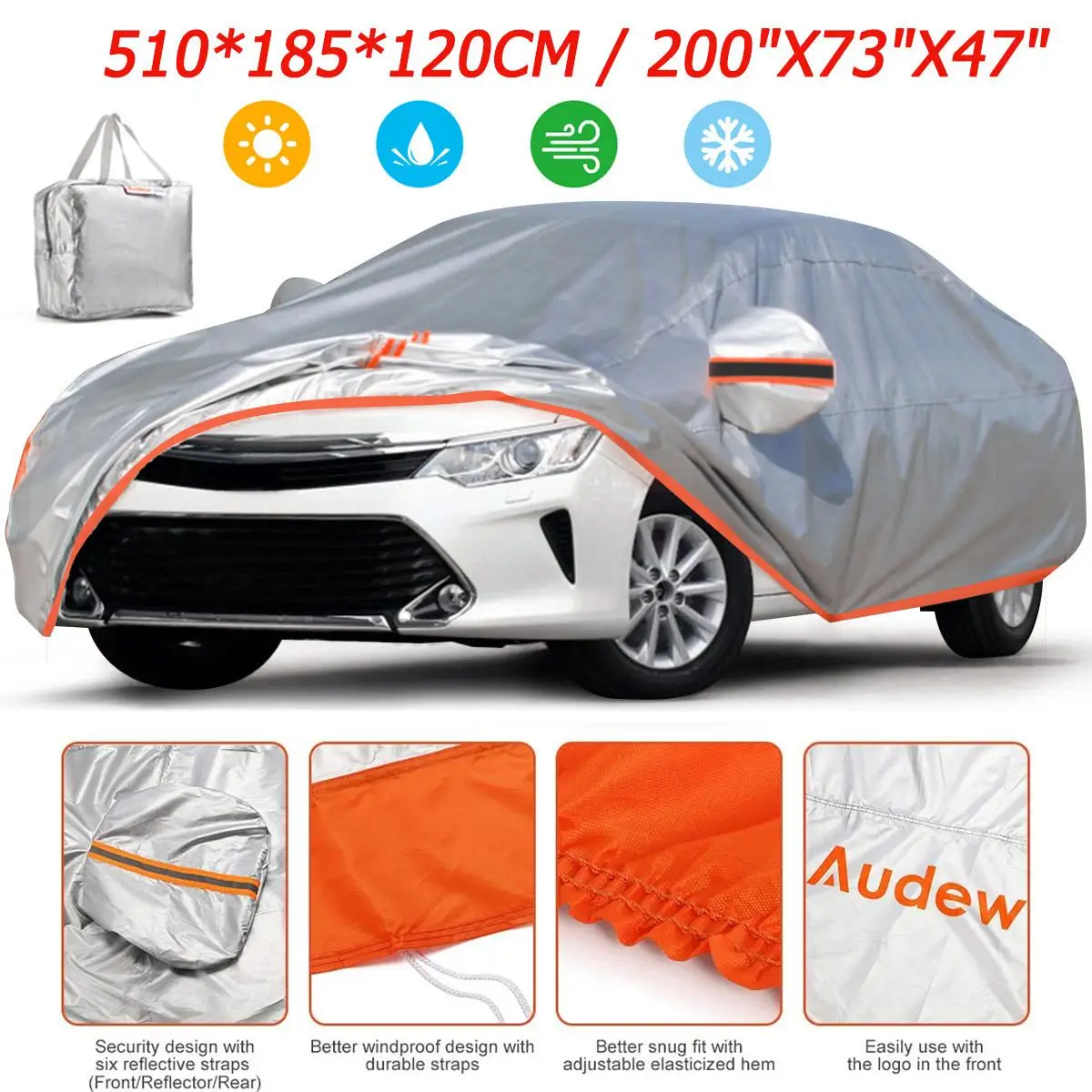 Car-Cover-Outdoor-Protection-Full-Resistant-Freezing-Frost-Winter-Snow ...