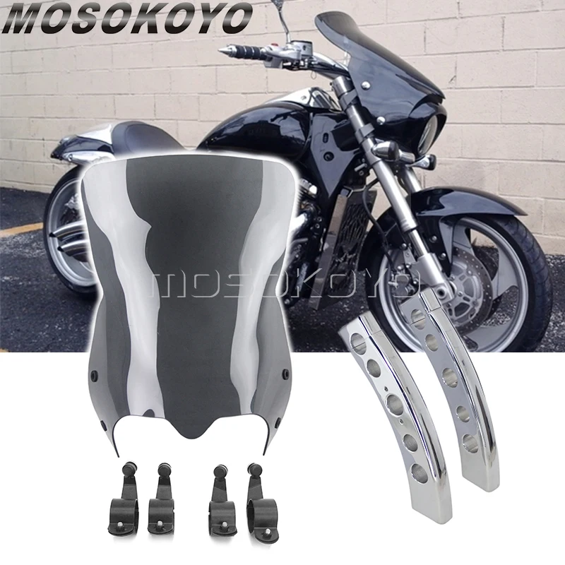 Front-Windshield-Wind-Shield-Screen-Handlebar-Riser-Motorcycle ...