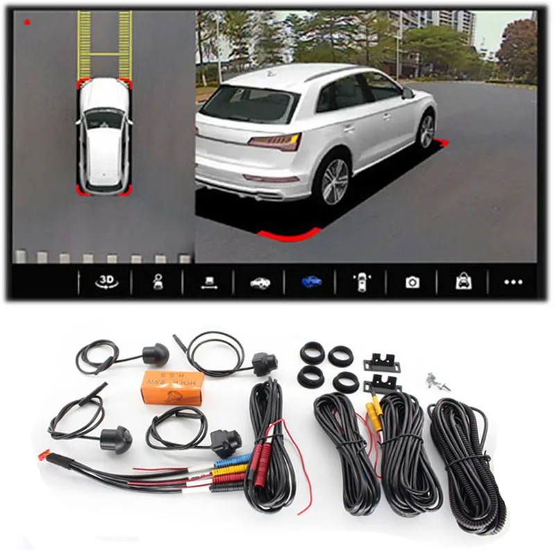 3D 1080P Panoramic camera for Android Car Radio Built-in 360APP 360 ...