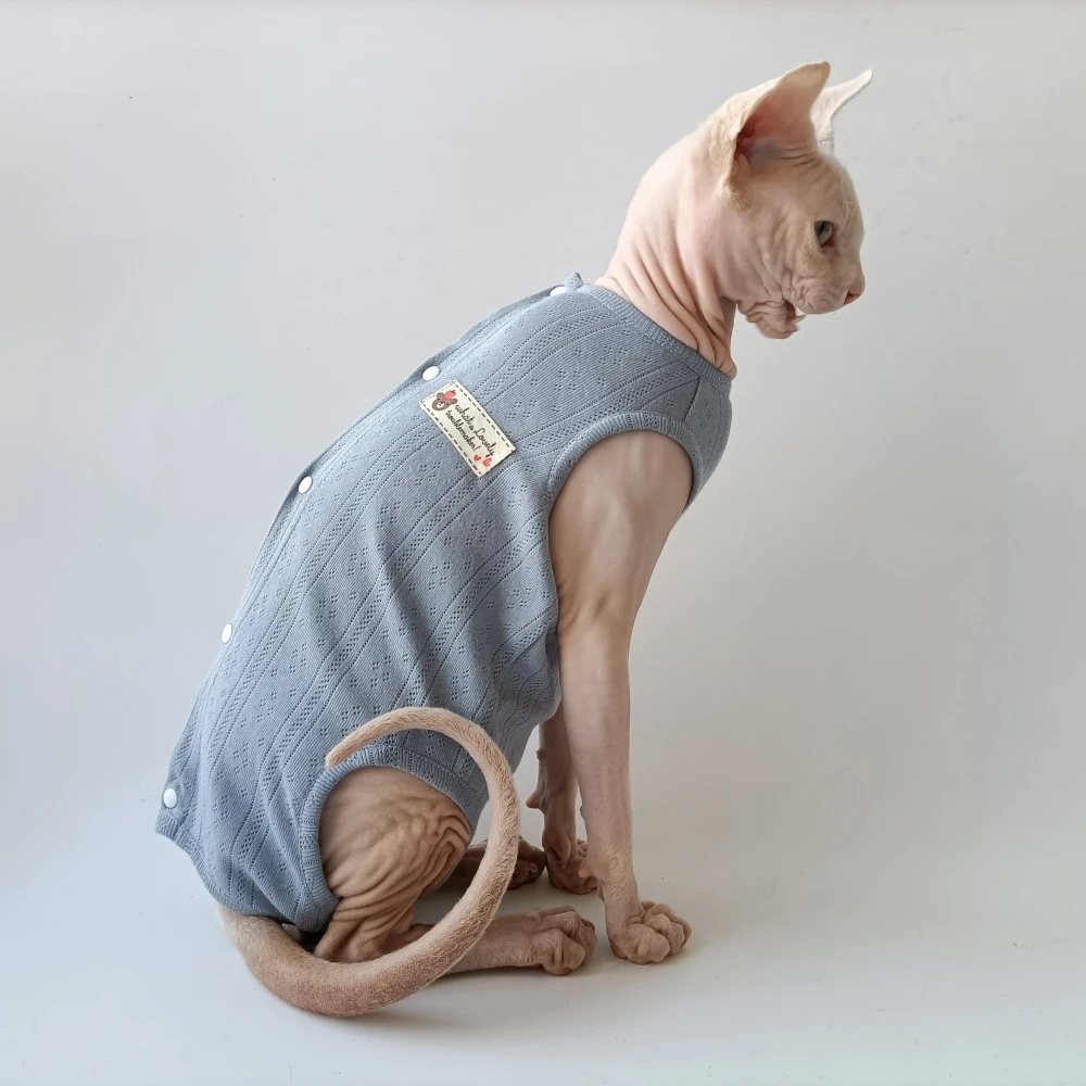Sphynx-Cat-Clothes-Summer-4-legged-Cotton-Pajamas-Wound-Anti-mite ...