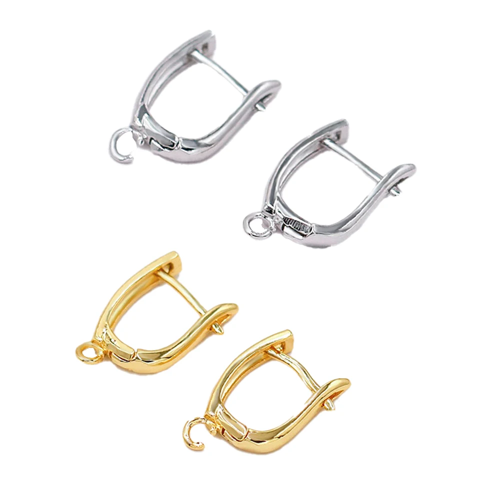 10pcs-18K-Gold-Plated-Hoop-Huggie-Earring-Leverback-Earwire-Piercing ...
