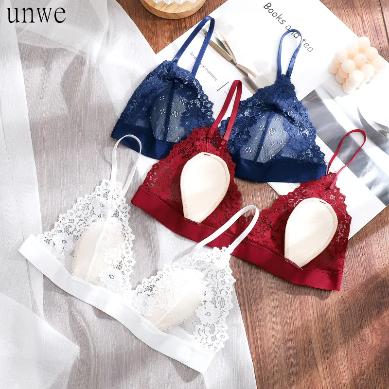 Rabbit-Ears-Padded-Bras-for-Women-Sexy-Ladies-Lace-Bra-Seamless-Hollow ...