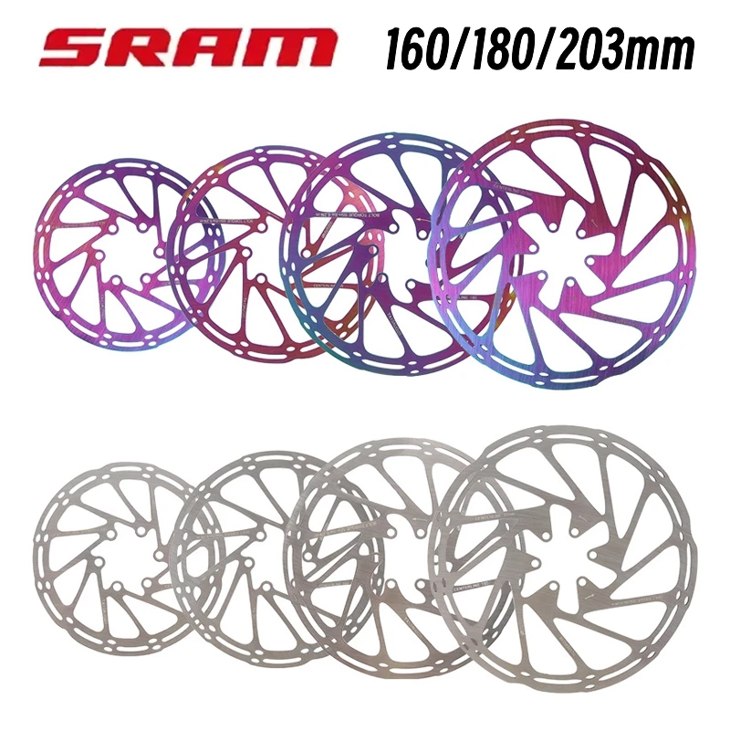 2PCS-SRAM-Bike-Brake-Rotors-Silver-Rainbow-Gold-160mm-180mm-203mm ...