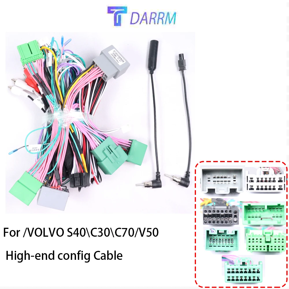 For Volvo S40 C30 C70 2004-2012 Canbus or cable Car Radio Wiring ...