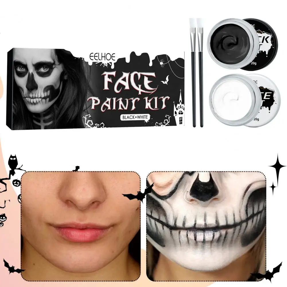 Sugar Skull Half Face Paint Black And White