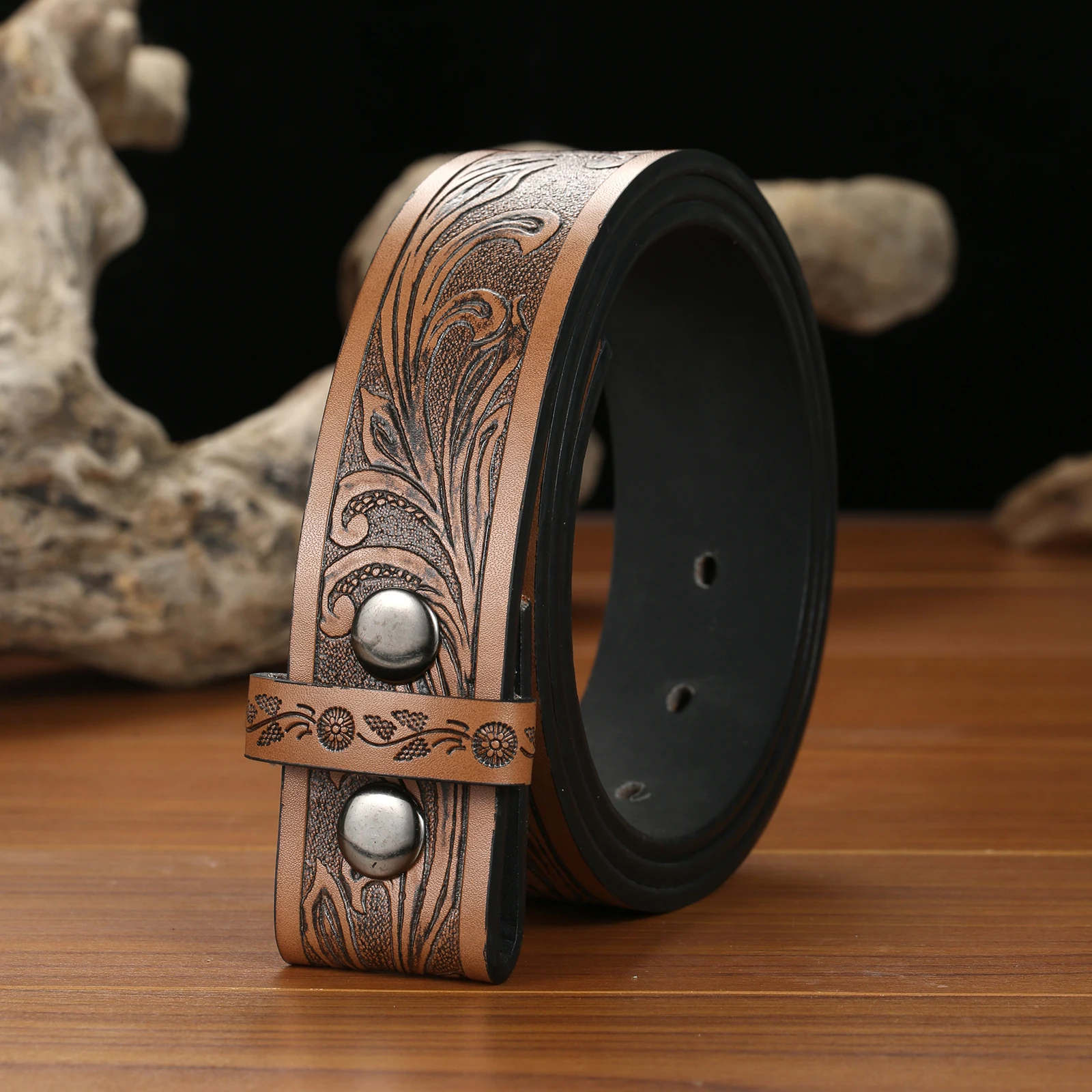 Colorful Embossed Button Belt (Not Including Buttonhead), Embossed ...