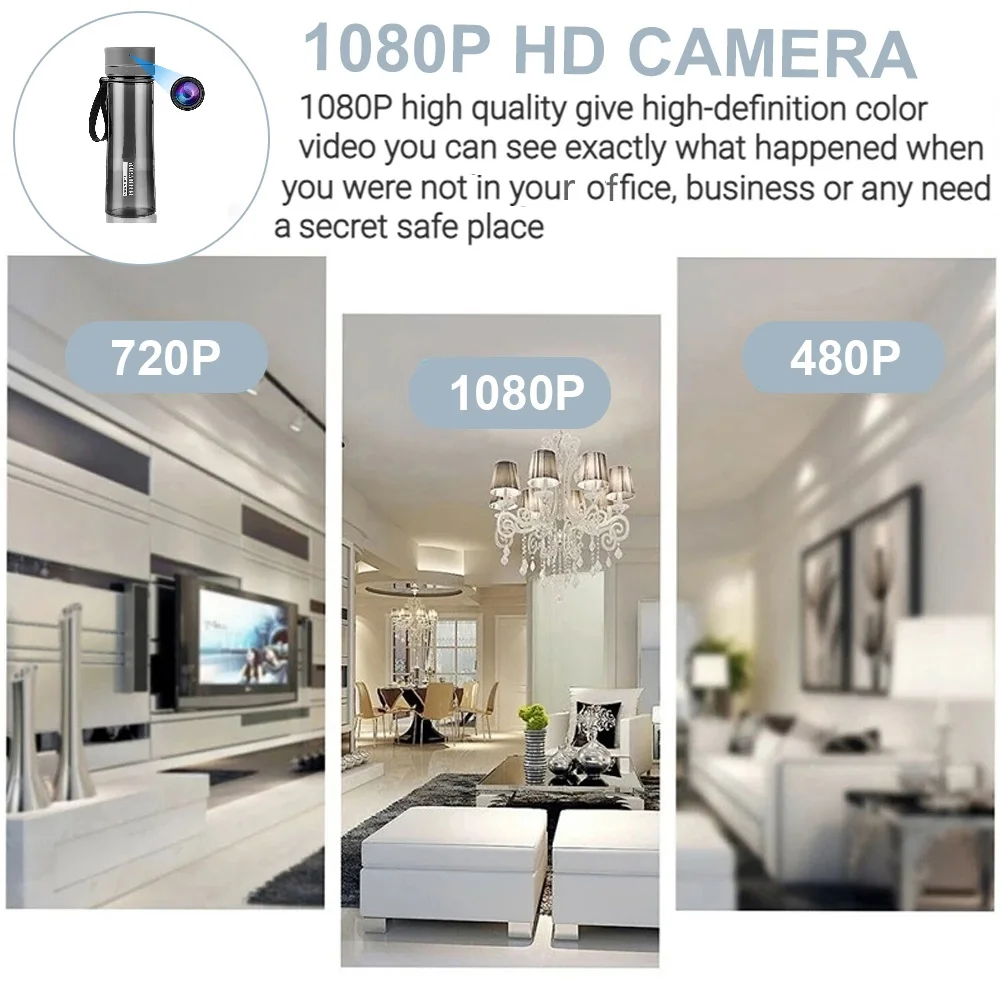 Mini Camera Full HD 750ml Water Botter Wifi Remote Monitoring Video ...