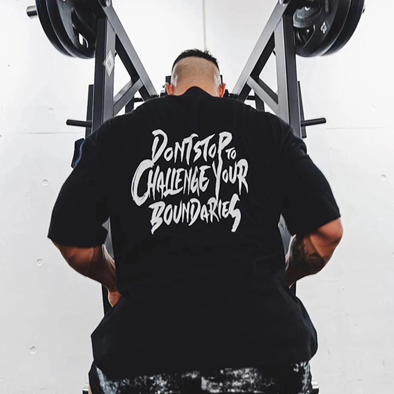 NEW LYFT Men Shirt Cotton Print Running T Shirt Loose Training Gym ...