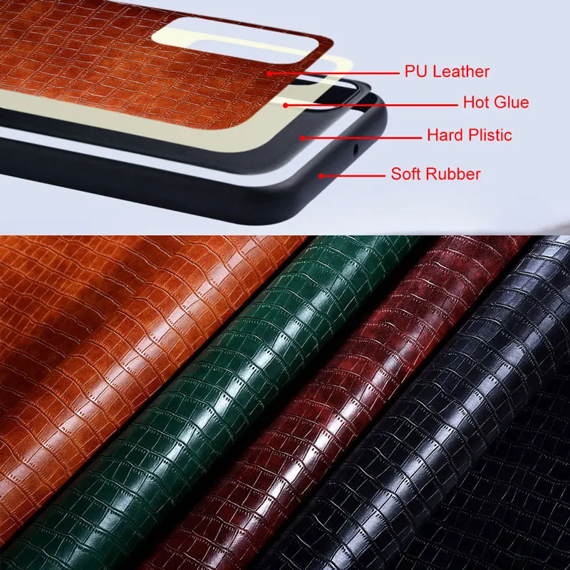 Premium Slim Fit Luxury Leather Protective Case - Anti-Scratch Back ...