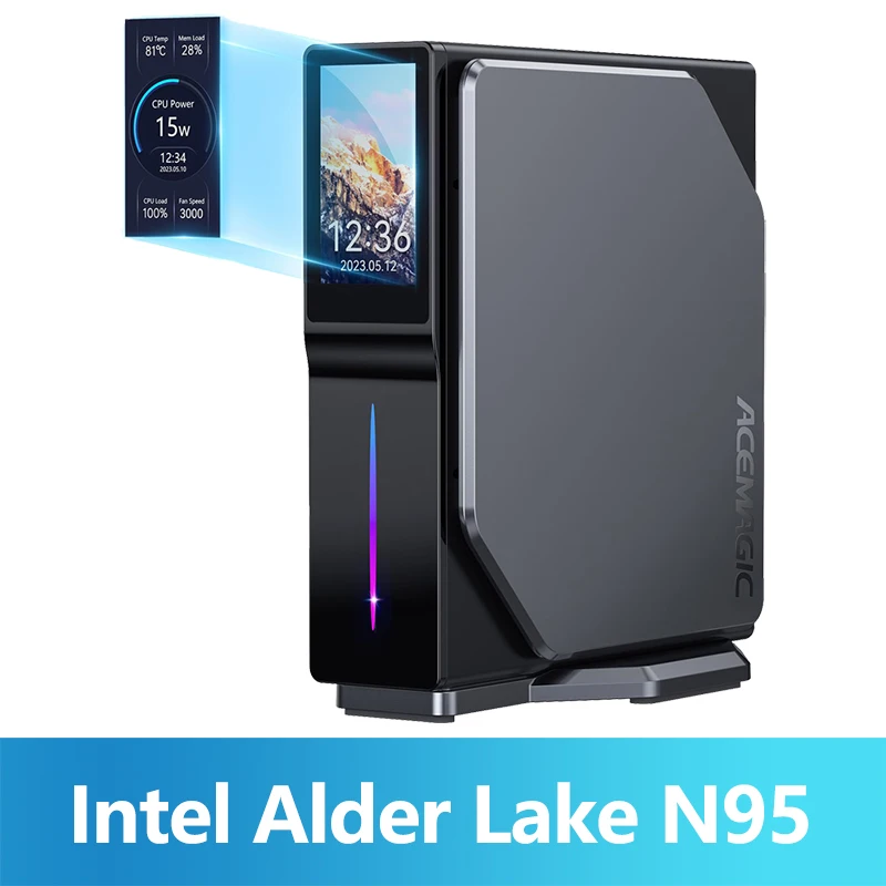 Mini PC para juegos Acemagic S1 con Windows 11, Intel 12.º Alder Lake ...
