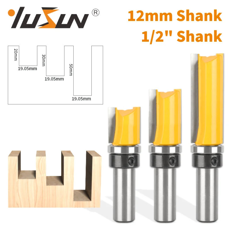 YUSUN Template Trim Pattern Bits Carbide Cutters Router Bit Woodworking ...