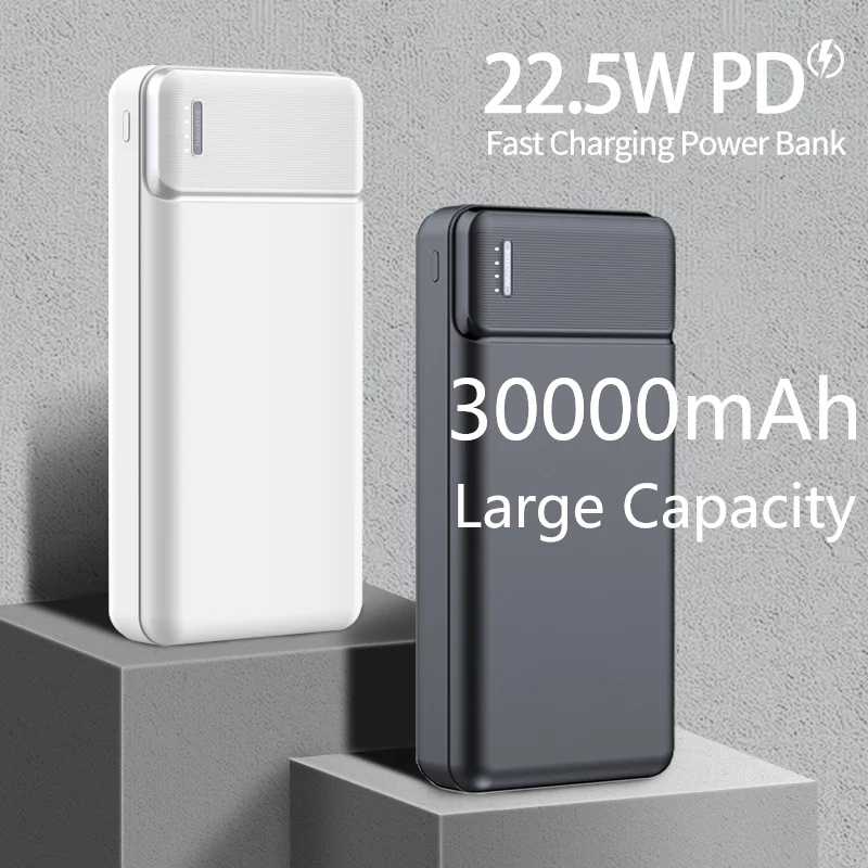 Portable Power Bank 30000mAh Powerbank 20000mAh Batterie Externe Large ...