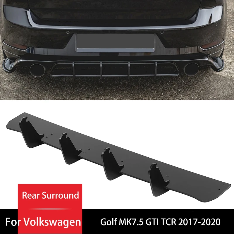For-Volkswagen-Golf-MK7-5-GTI-TCR-2017-2020-Maxton-Style-Rear-Bumper ...