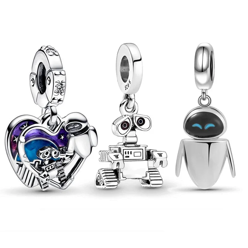Fit-Original-Pandora-Charms-Bracelets-Wall-E-Eva-Dangle-Charm-Beads-For ...
