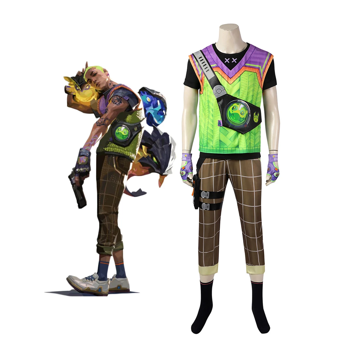 Valorant Gekko Agent Cosplay Costume, Halloween trempé | AliExpress