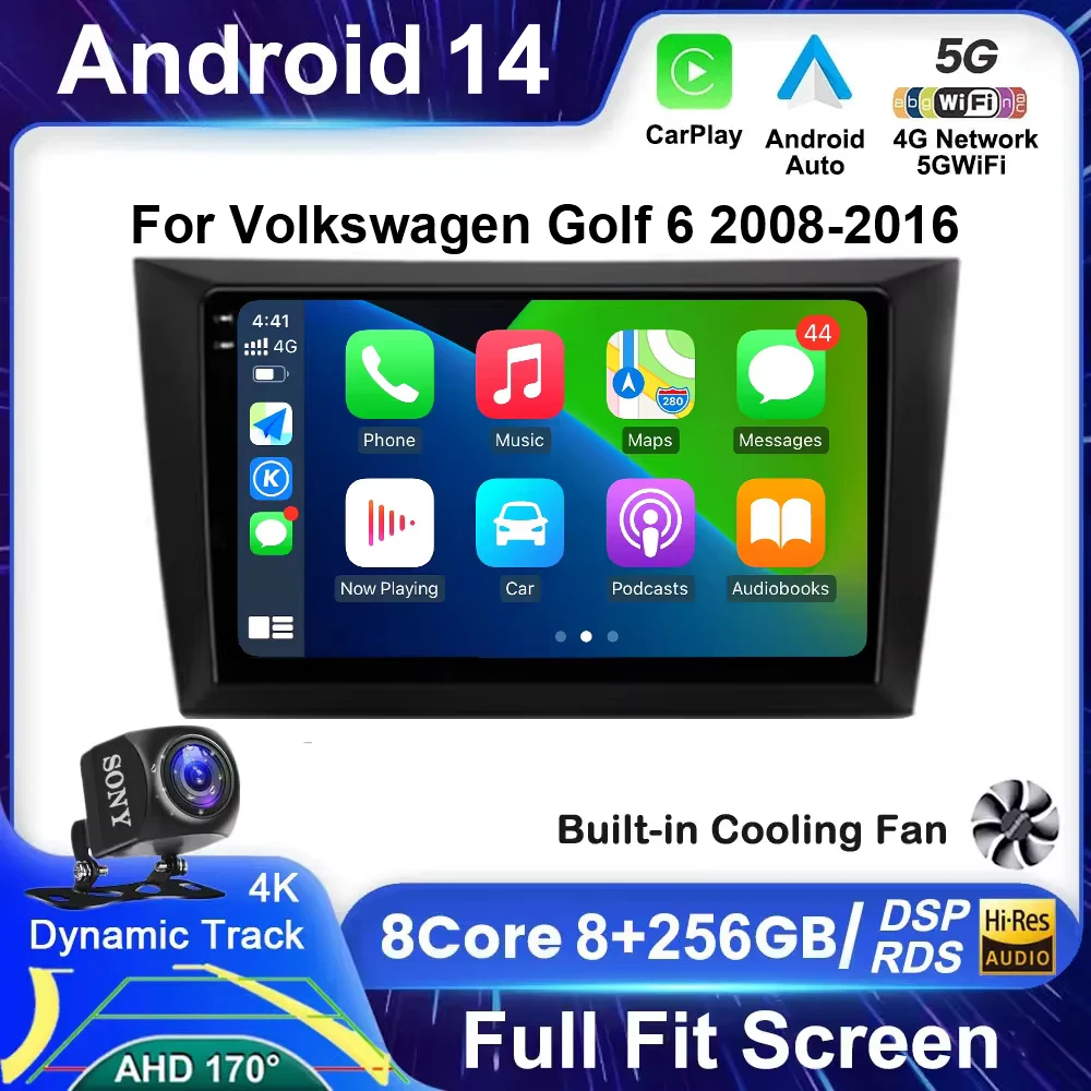 Android-14-Car-Radio-For-Volkswagen-VW-Golf-6-MK6-GTI-R-2008-2012 ...