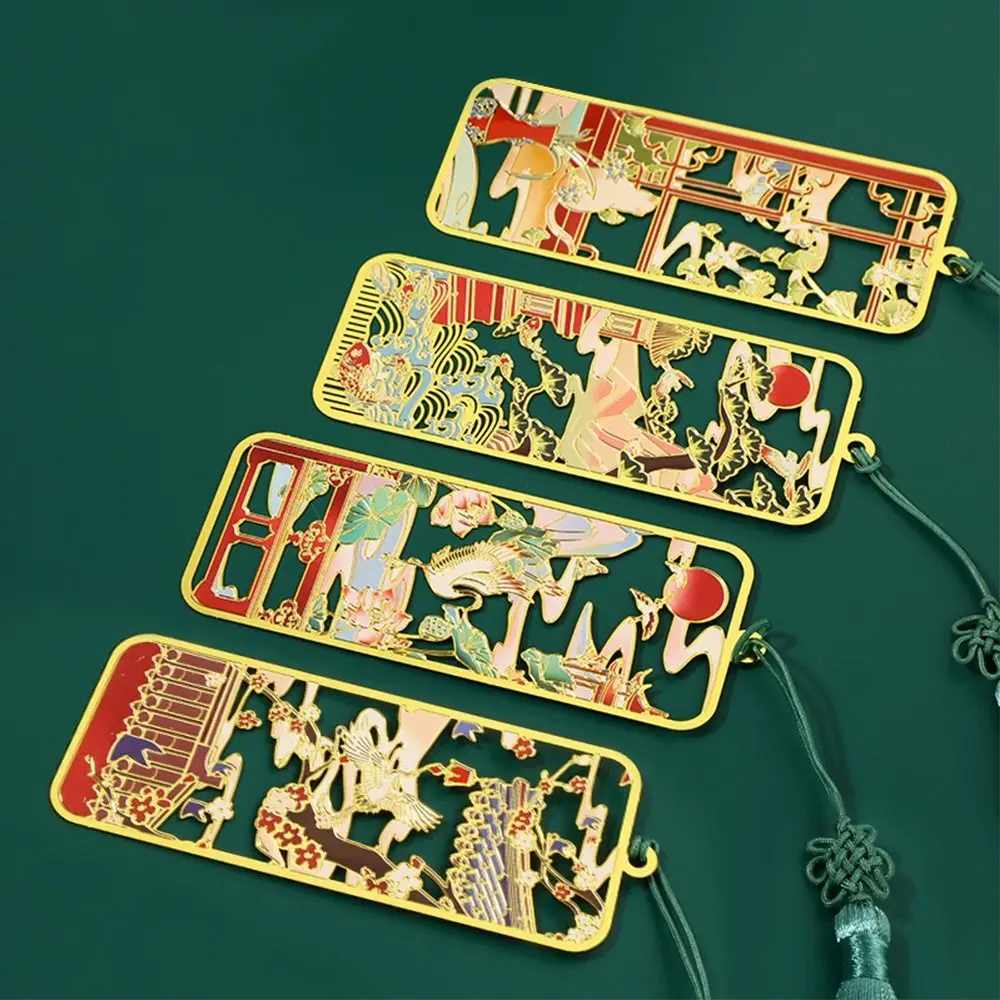 2pcs Brass Bookmark Metal Classical Chinese Style Student Gift Cultural ...