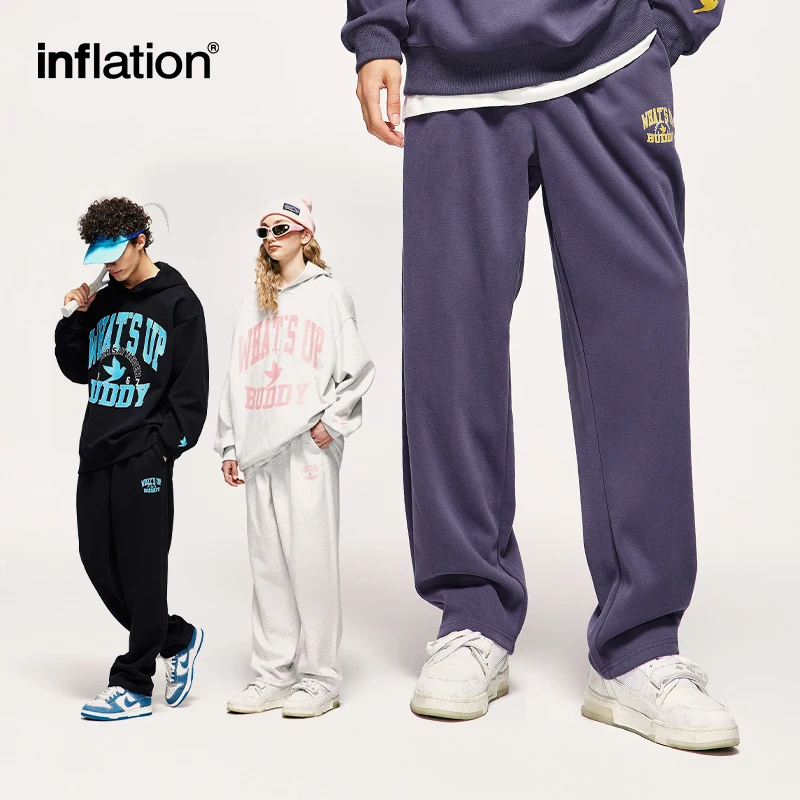 INFLATION-Vintage-Straight-Leg-Sweatpant-Unisex-Casual-Loose-Fit-Track ...