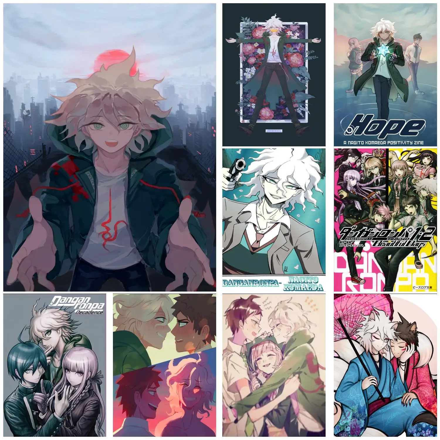 nagito-komaeda-Anime-Video-Game-Canvas-Art-Poster-and-Wall-Art-Picture ...