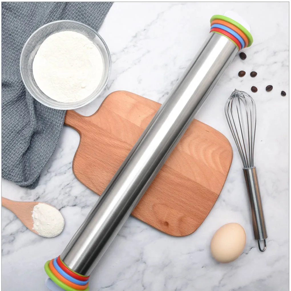 17-inch-Adjustable-Rolling-Pin-Stainless-Steel-Baking-Pizza-Pie ...