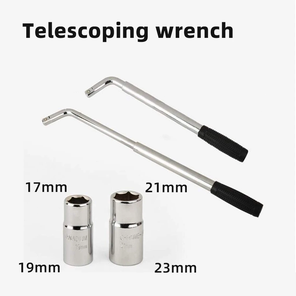 Automotive Wheel Lug Telescoping Wrench 17/19 21/23mm Hex Sockets ...