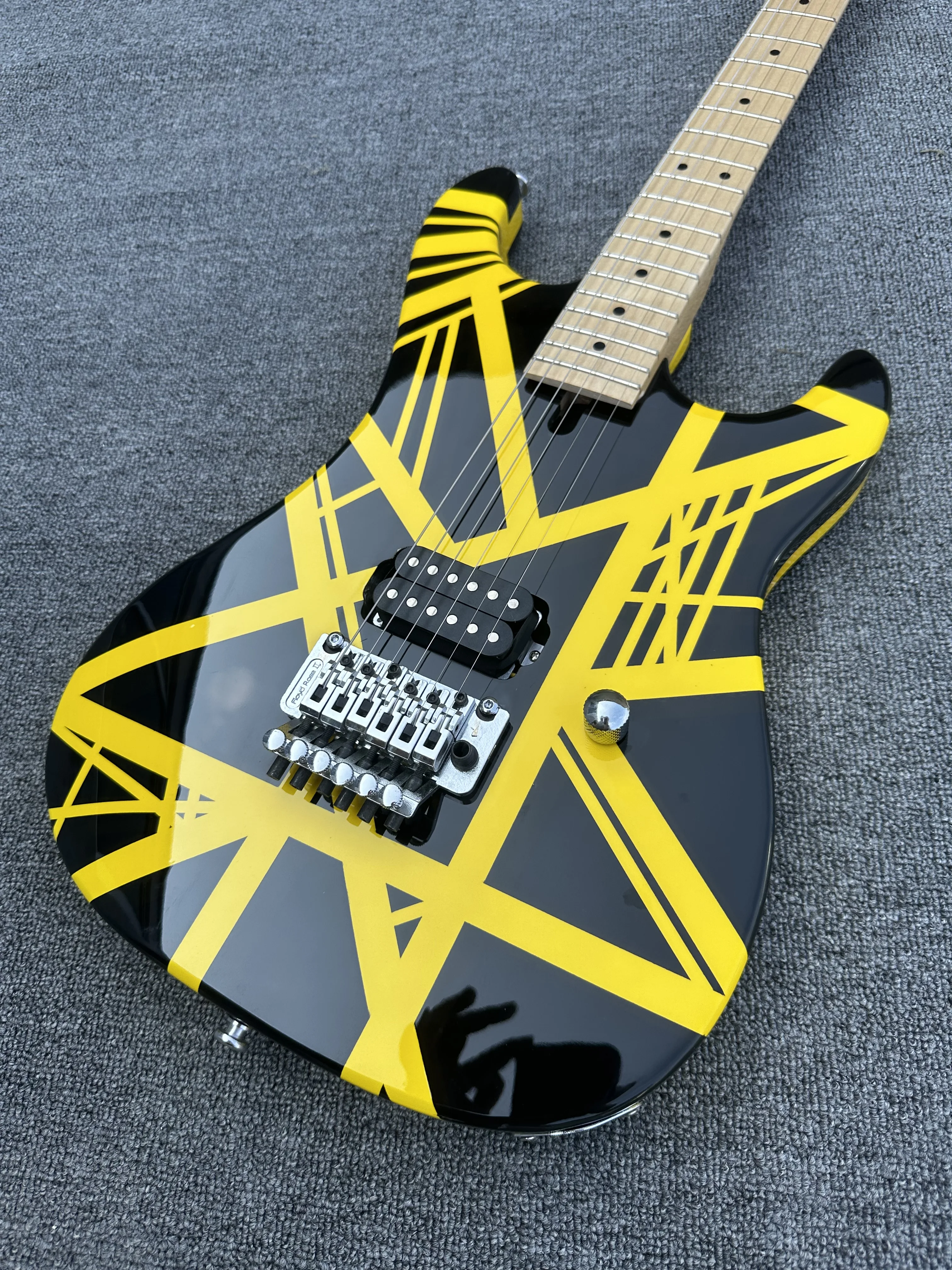 Black And Yellow Electric Guitar