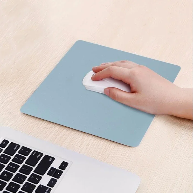 21-25CM-Pu-Leather-Smooth-Mouse-Pad-Simple-Solid-Color-Mouse-Mat-Anti ...