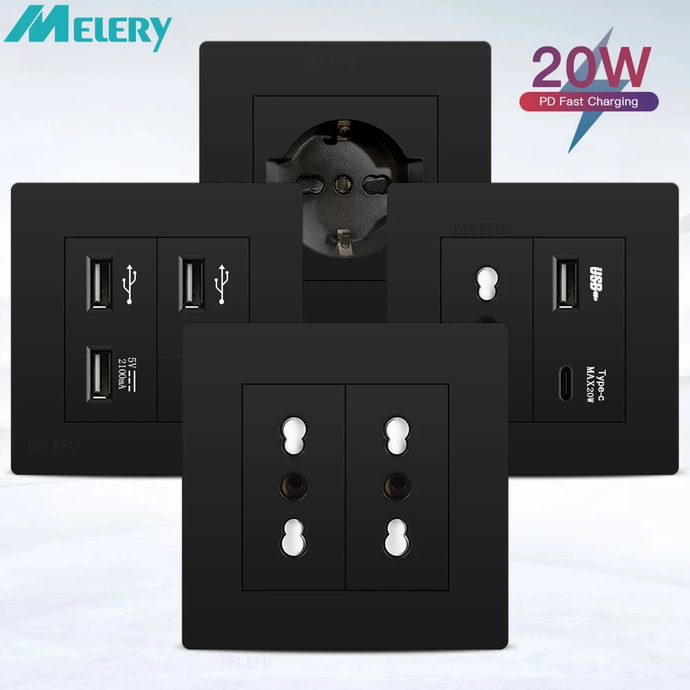 Melery Italy Outlets Plug Wall Socket Curtain Speed Dimmer Light Switch ...