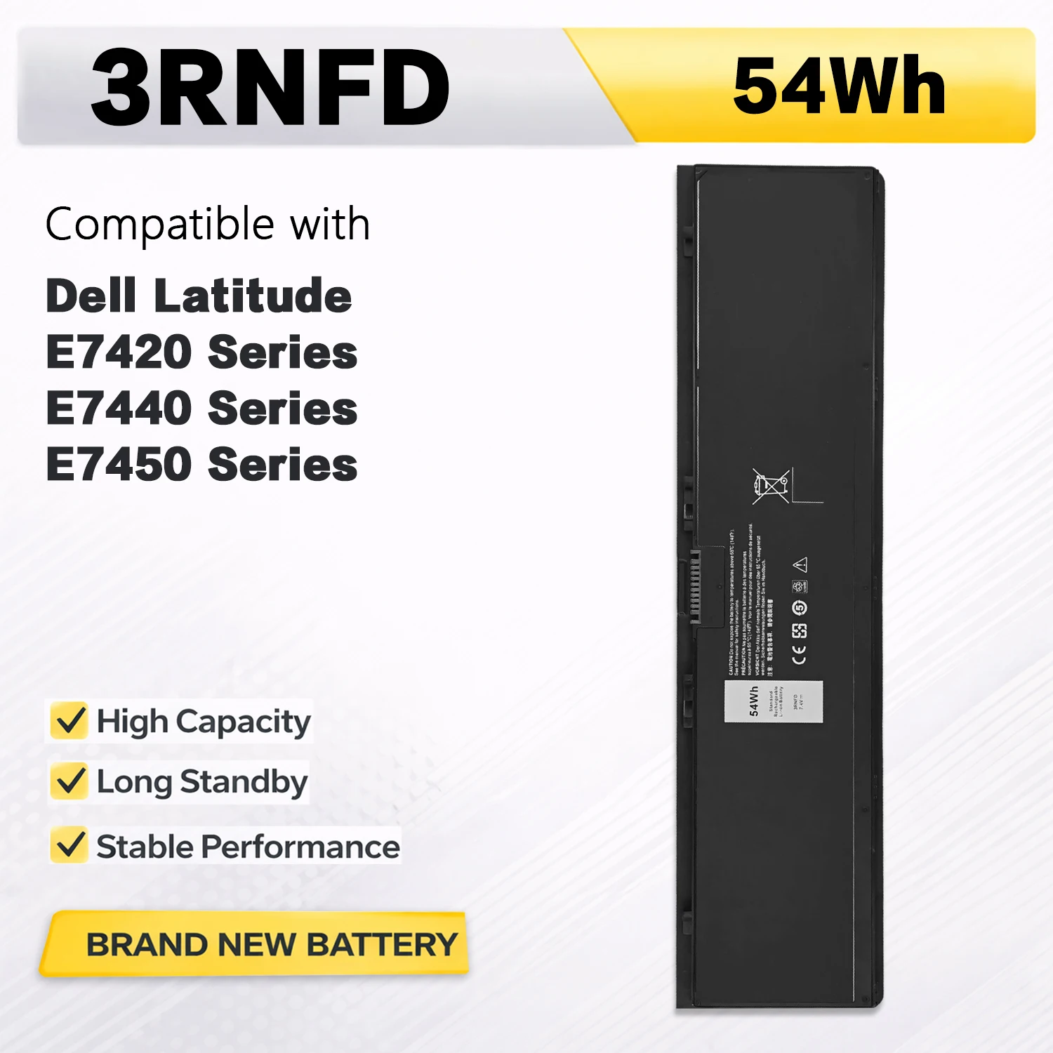 PowerHub 3RNFD Laptop Battery Compatible with DELL Latitude E7420 E7440 ...