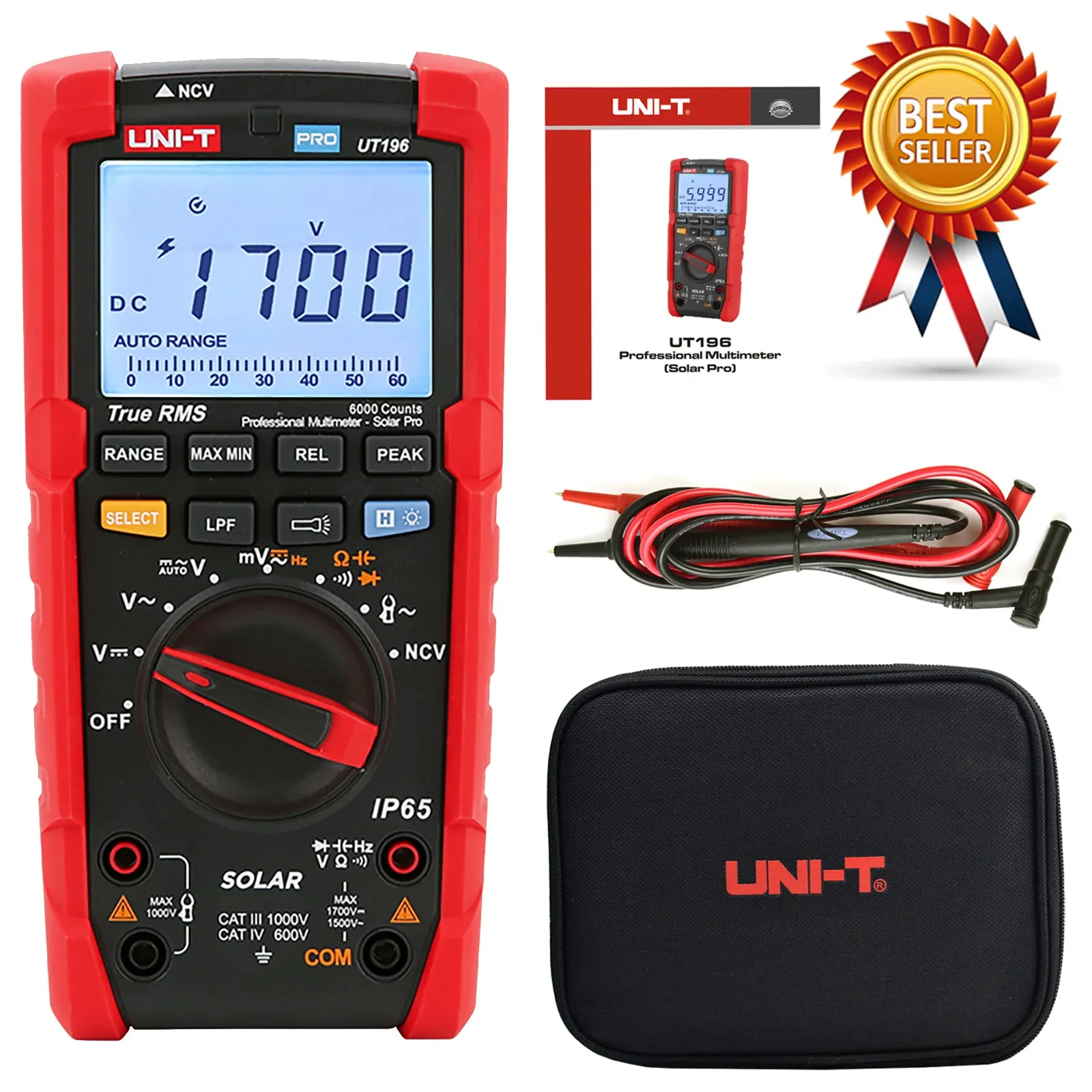 UNI-T UT196 Professional Digital Multimeter 1700V DC Voltage Tester ...