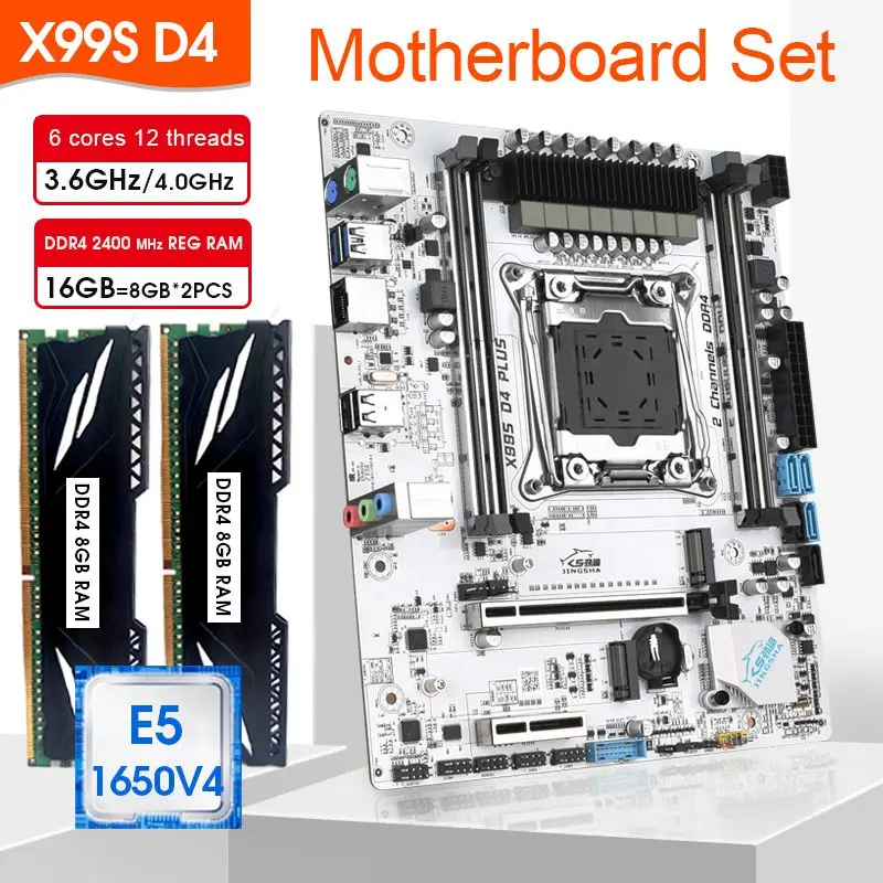 JINGSHA-X99-PLUS-Motherboard-Set-Kit-With-Intel-LGA2011-3-Xeon-E5-1650 ...
