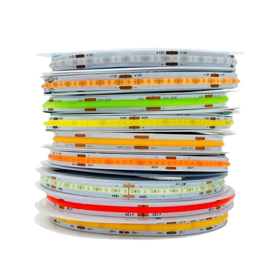Ultra-brilhante-FCOB-LED-Strip-Lights-fita-flex-vel-RA90-azul-vermelho ...