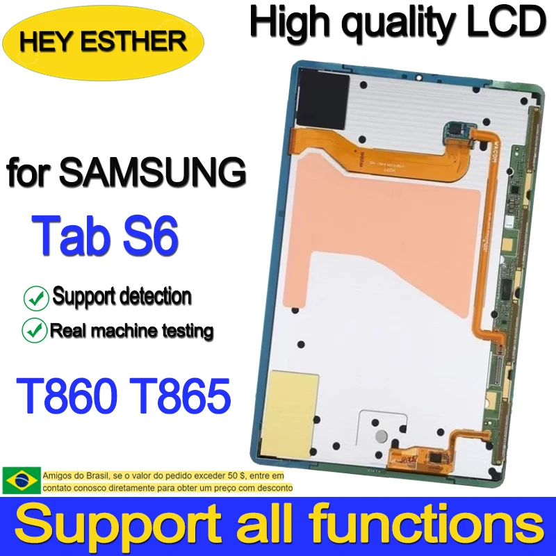 10.5" Super AMOLED For Samsung Tab S6 2019 LCD ST860 SM-T860 SM-T865 ...